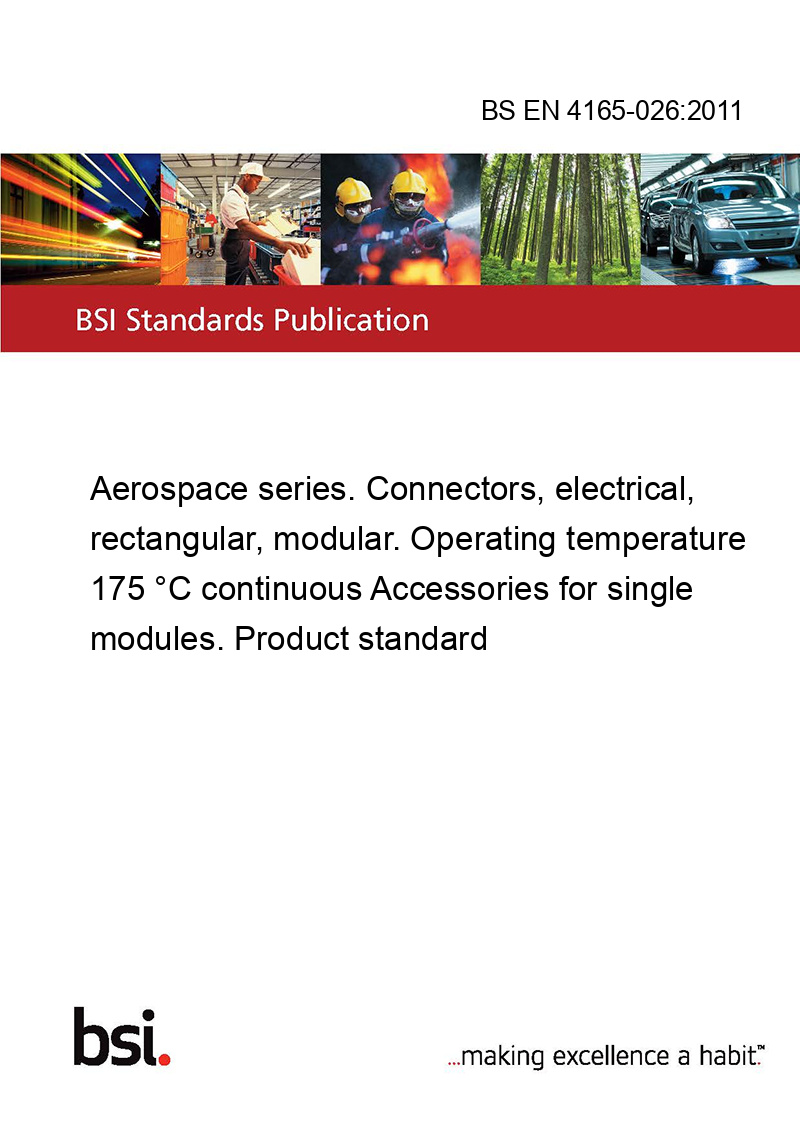 BS EN 4165-026:2011 Aerospace series. Connectors, electrical ...