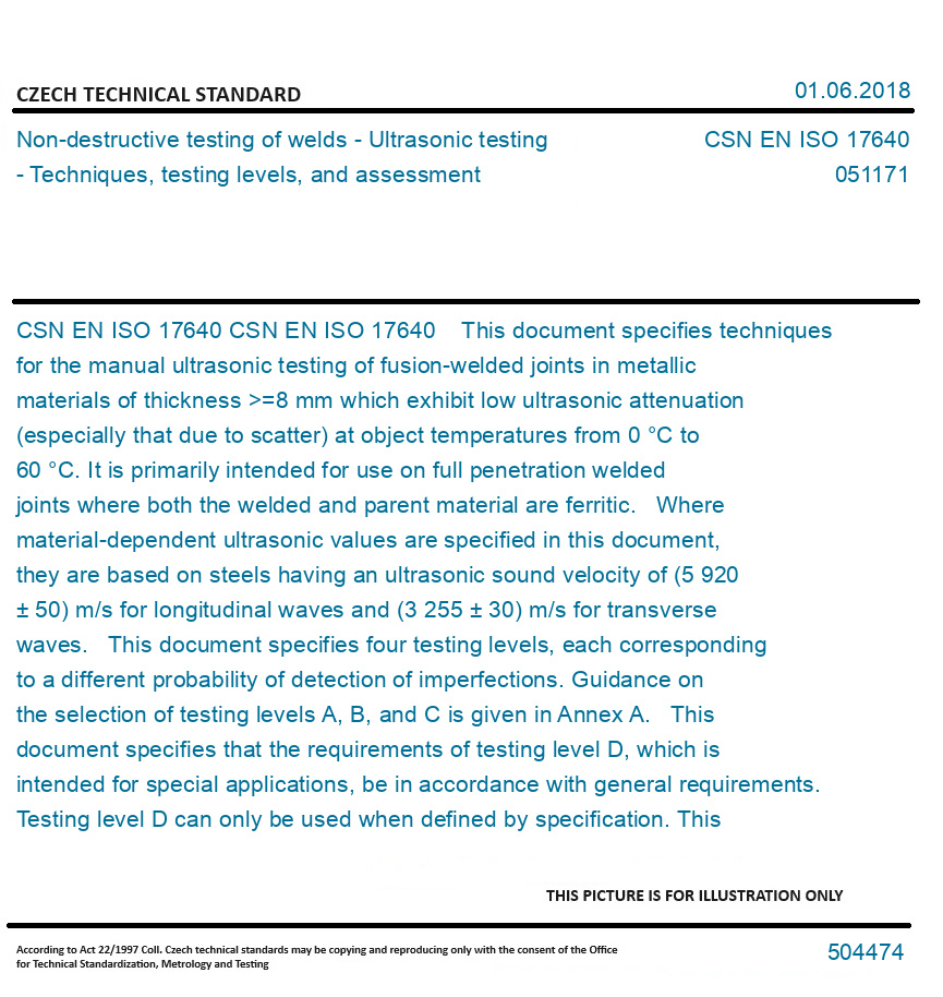 CSN EN ISO 17640 - Non-destructive testing of welds - Ultrasonic ...
