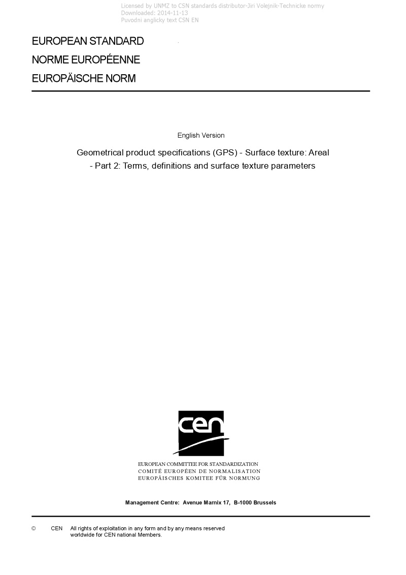 EN ISO 25178-2 - European Standards