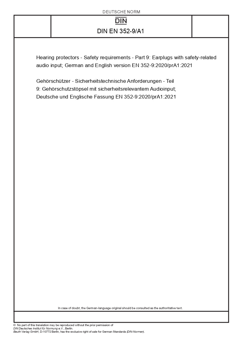 DIN EN 352-9/A1