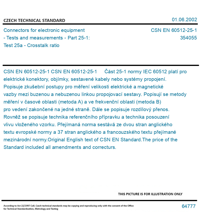 CSN EN 60512-25-1 - Connectors for electronic equipment - Tests and ...