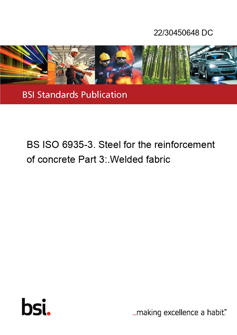 22/30450648 DC BS ISO 6935-3. Steel for the reinforcement of concrete ...