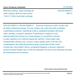 CSN EN 62056-21 - Electricity metring - Data exchange for meter reading ...