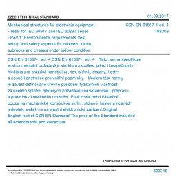 CSN EN 61587-1 ed. 4 - Mechanical structures for electronic equipment ...