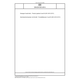 DIN EN ISO 4014 - European Standards