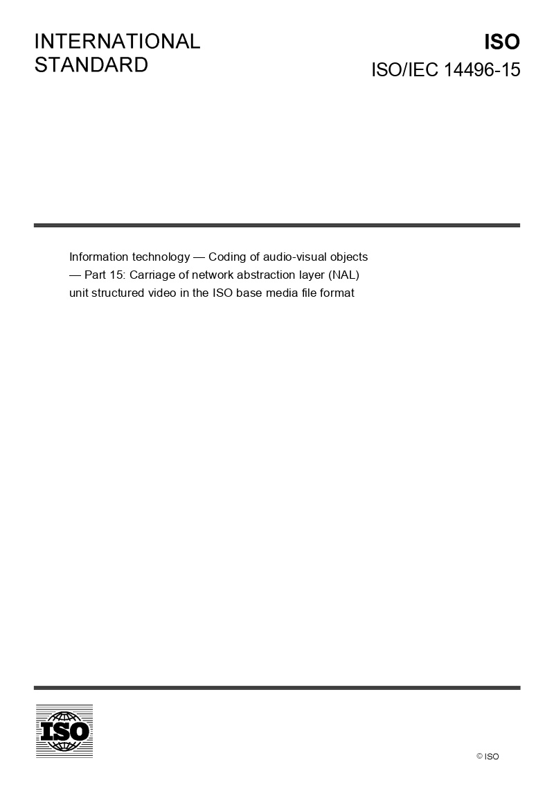 ISO/IEC 14496-15:2022 ISO/IEC 14496-15:2022