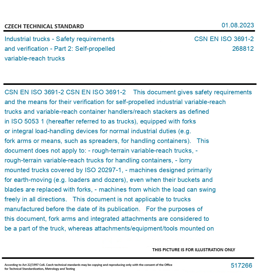 CSN EN ISO 3691-2 - Industrial trucks - Safety requirements and verification - Part 2: Self ...