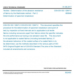CSN EN ISO 12947-2 - Textiles - Determination of the abrasion ...