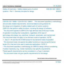 CSN EN ISO 13849-1 - Safety of machinery - Safety-related parts of control systems - Part 1 ...