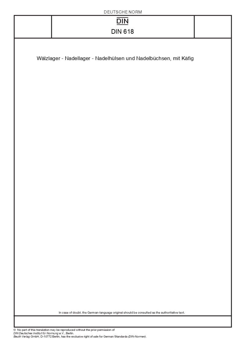 DIN 618 - European Standards