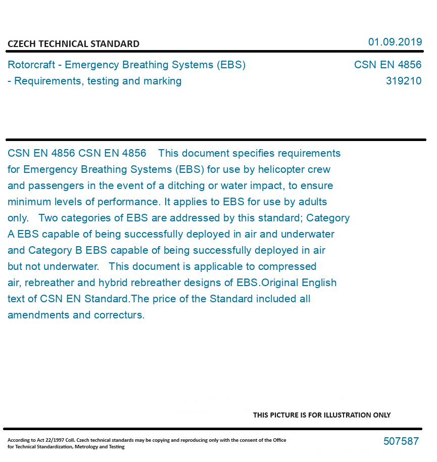 CSN EN 4856 - Rotorcraft - Emergency Breathing Systems (EBS ...