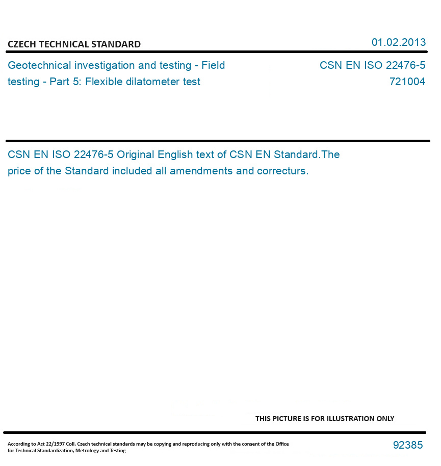 CSN EN ISO 22476-5 - Geotechnical investigation and testing - Field ...