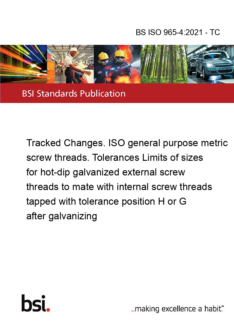 BS ISO 965-4:2021 - TC Tracked Changes. ISO general purpose metric ...