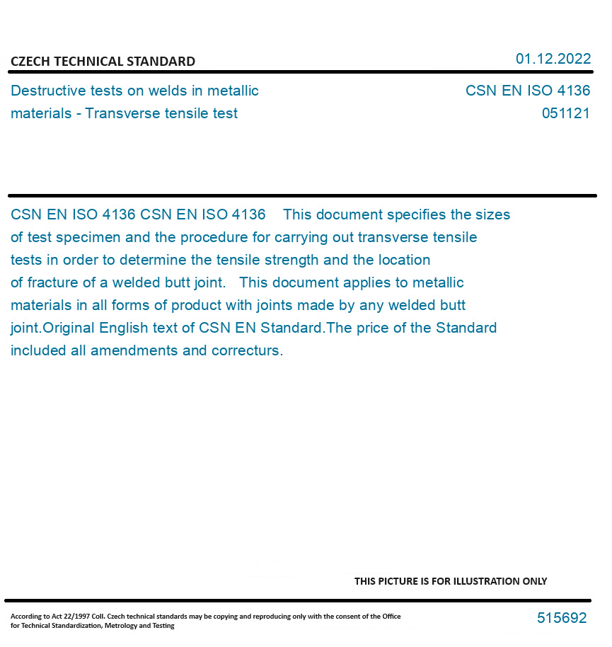 CSN EN ISO 4136 - Destructive tests on welds in metallic materials ...
