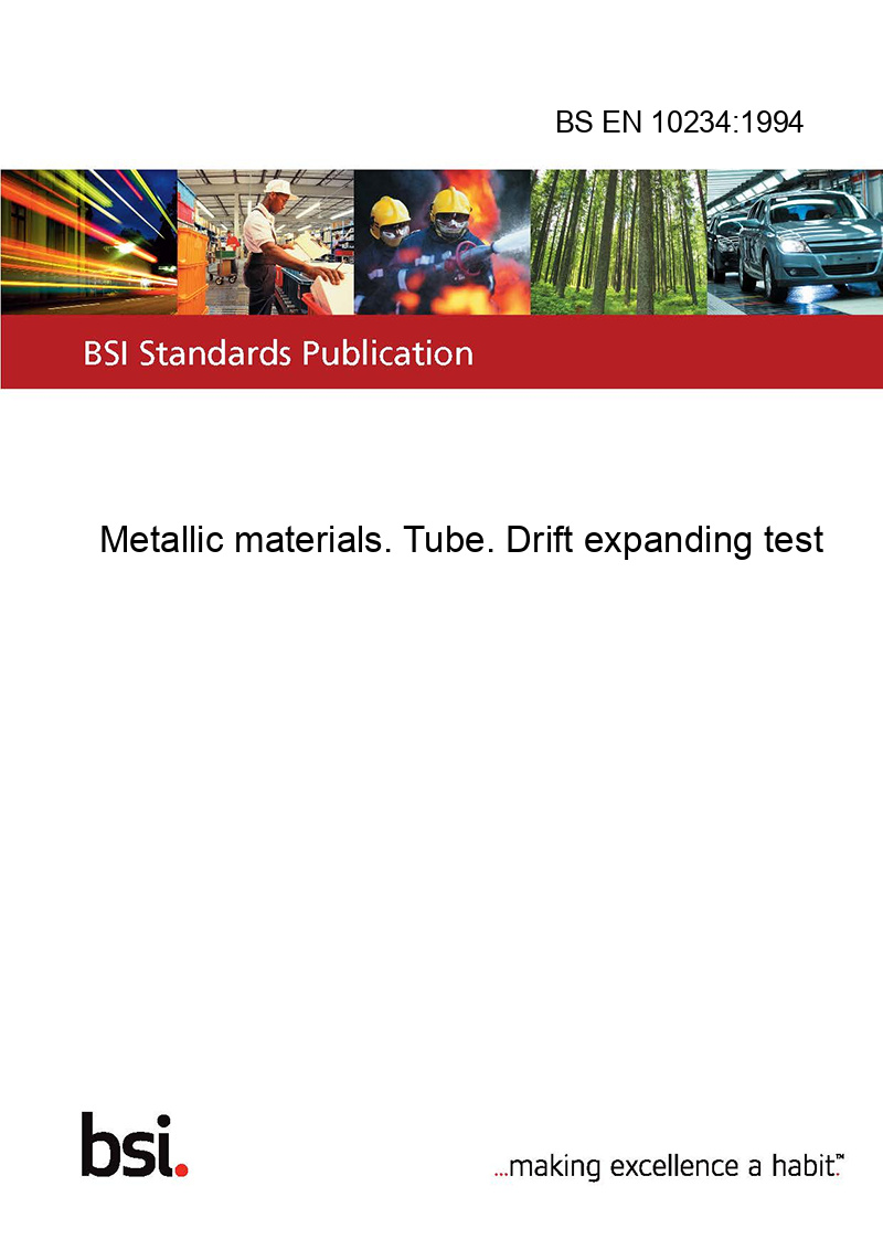 BS EN 10234:1994 Metallic materials. Tube. Drift expanding test
