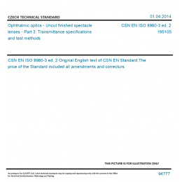 CSN EN ISO 8980-3 ed. 2 - Ophthalmic optics - Uncut finished spectacle ...