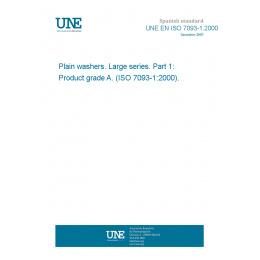 UNE EN ISO 7093-1:2000 Plain washers. Large series. Part 1: Product ...