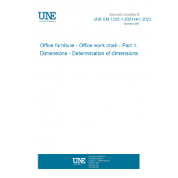 UNE EN 1335-1:2021+A1:2023 Office furniture - Office work chair - Part ...