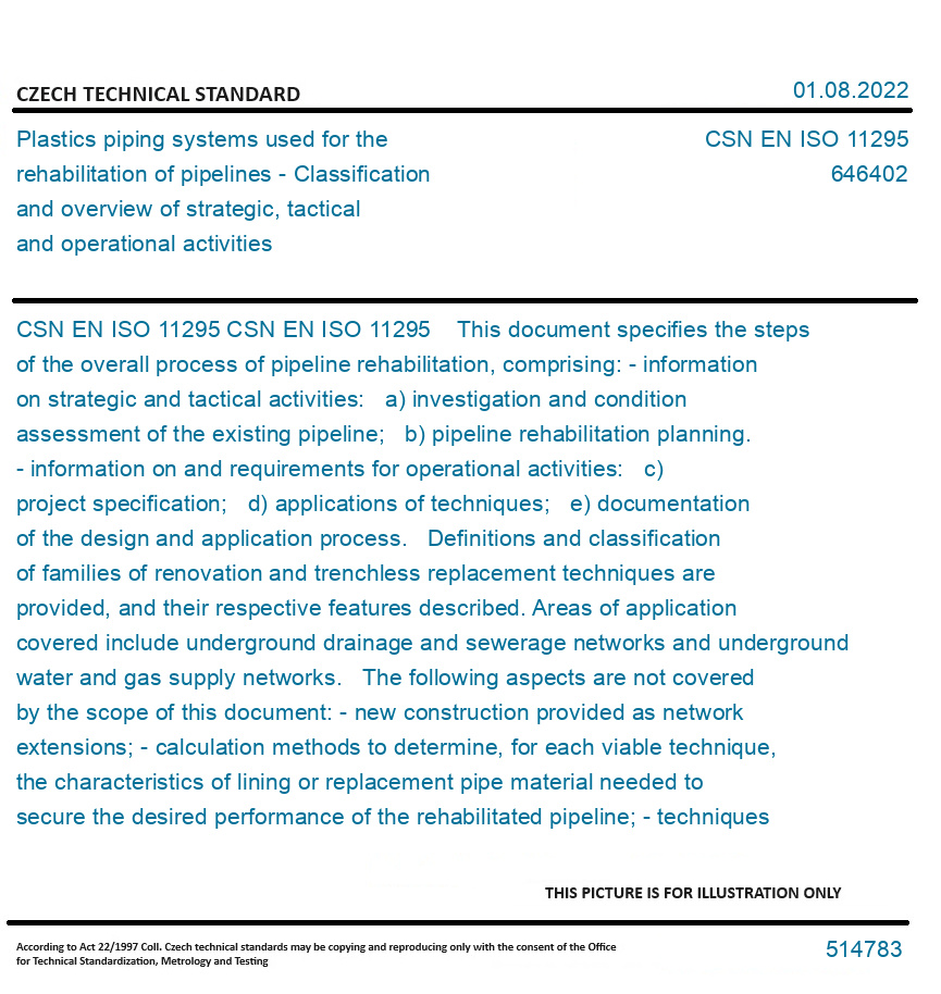 CSN EN ISO 11295 - Plastics piping systems used for the rehabilitation ...