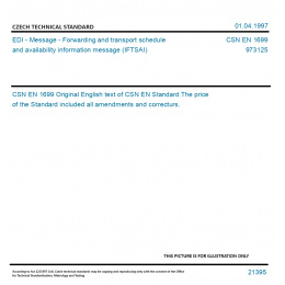 CSN EN 1699 - EDI - Message - Forwarding and transport schedule and ...