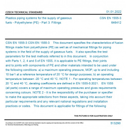CSN EN 1555-3 - Plastics piping systems for the supply of gaseous fuels ...