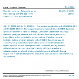 CSN EN 62056-53 - Electricity metering - Data exchange for meter ...