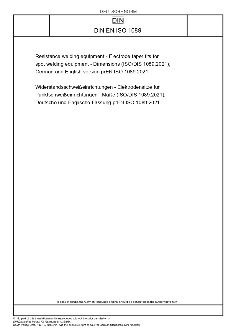 DIN EN ISO 1089 - European Standards