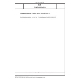 DIN EN ISO 4016 - European Standards