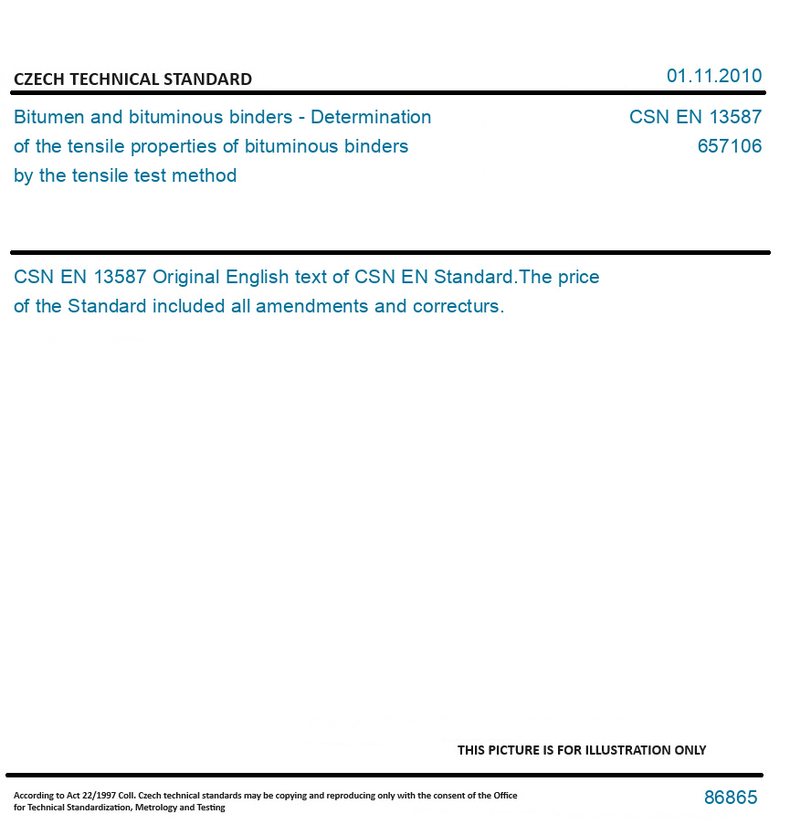CSN EN 13587 - Bitumen and bituminous binders - Determination of the ...