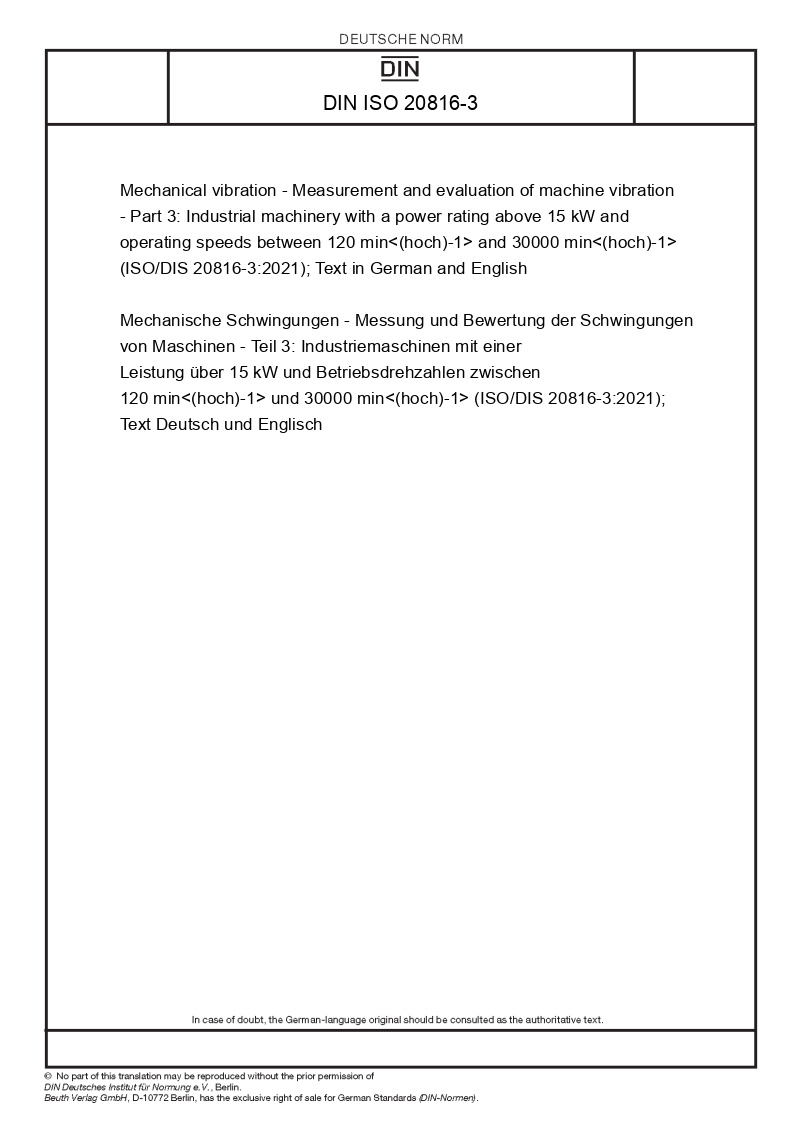 DIN ISO 20816-3