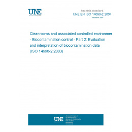 UNE EN ISO 14698-2:2004 Cleanrooms and associated controlled ...
