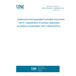UNE EN ISO 14644-9:2014 Cleanrooms and associated controlled ...