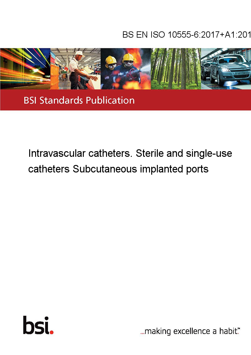 BS EN ISO 10555-6:2017+A1:2019 Intravascular catheters. Sterile and ...