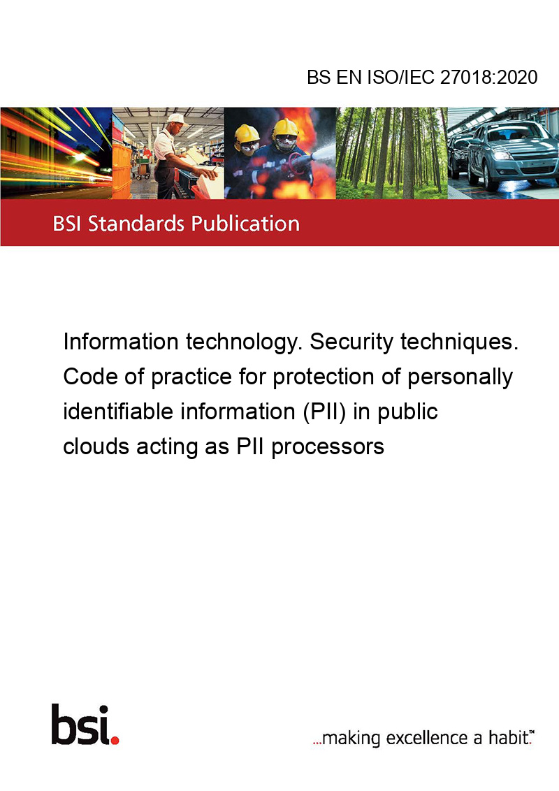 BS EN ISO/IEC 27018:2020 Information technology. Security techniques ...