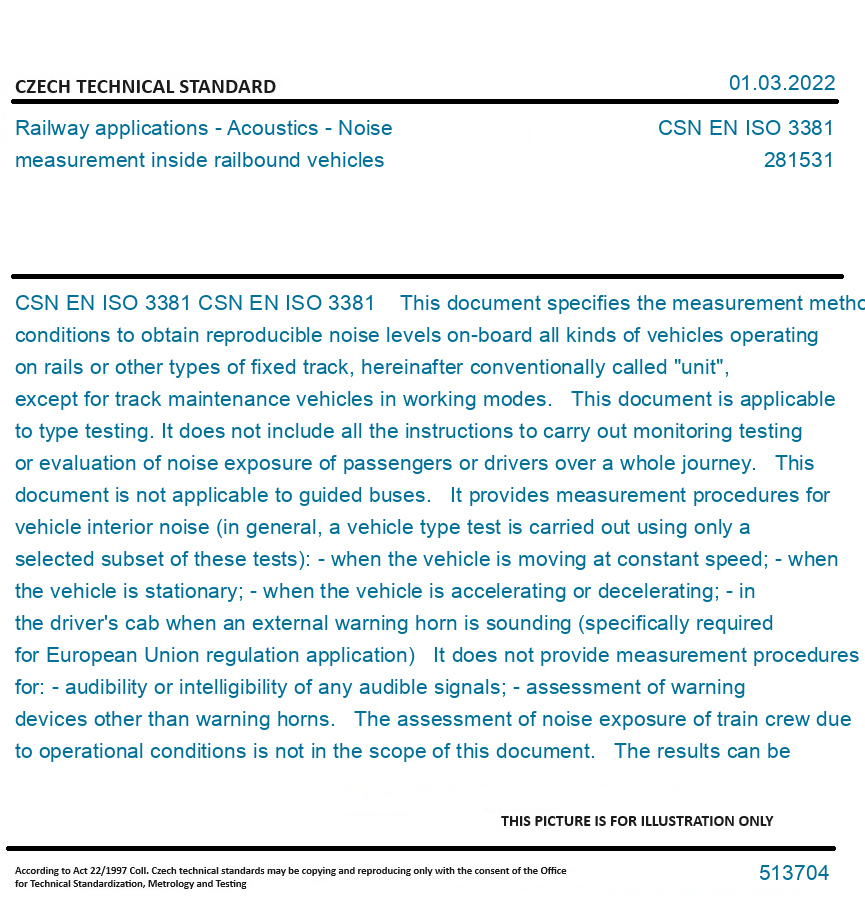 CSN EN ISO 3381 - Railway applications - Acoustics - Noise measurement ...
