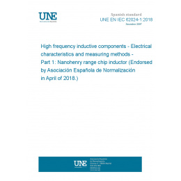 UNE EN IEC 62024-1:2018 High frequency inductive components ...