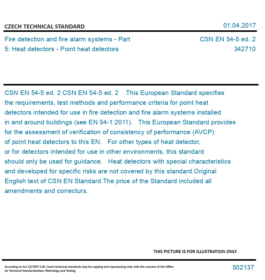 CSN EN 54-5 ed. 2 - Fire detection and fire alarm systems - Part 5 ...