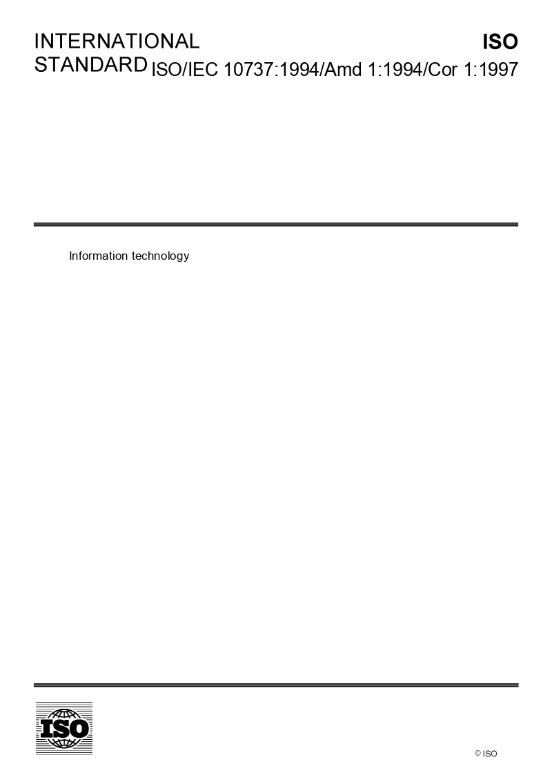 ISO/IEC 10737:1994/Amd 1:1994/Cor 1:1997