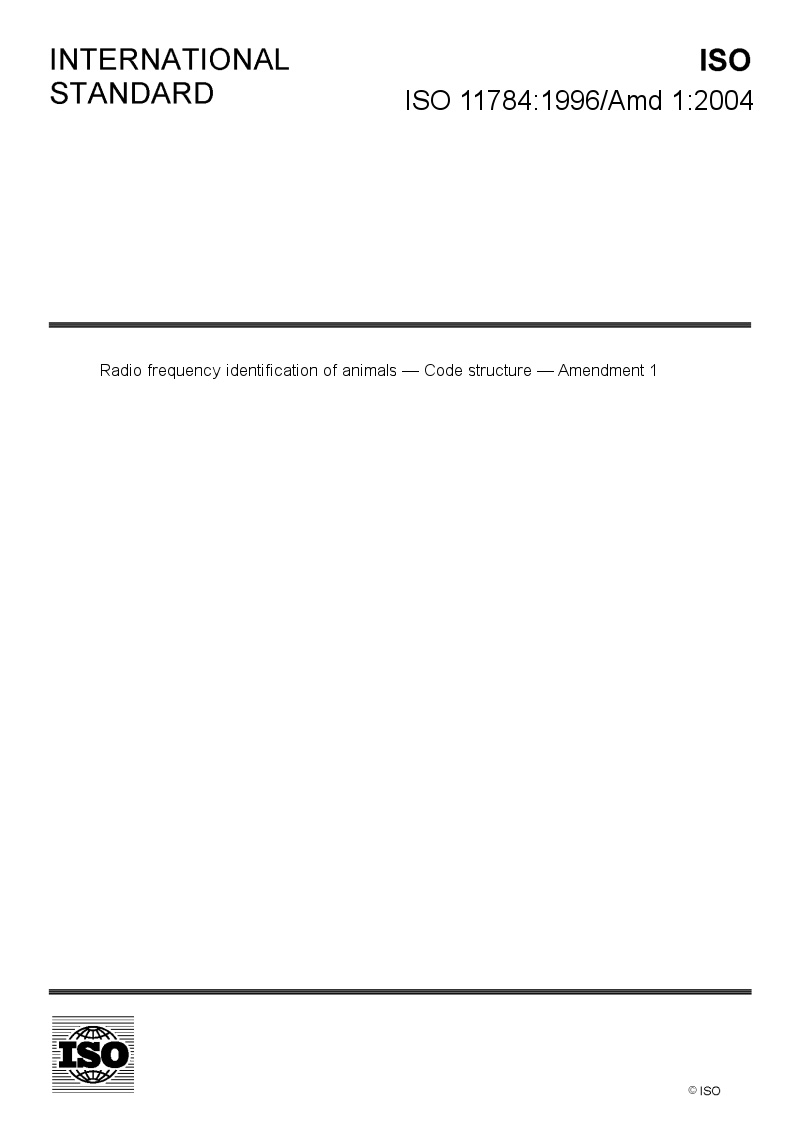 ISO 11784:1996/Amd 1:2004