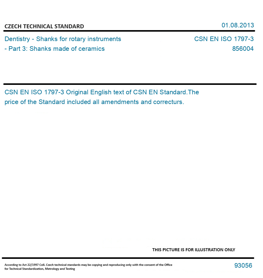 CSN EN ISO 1797-3 - Dentistry - Shanks for rotary instruments - Part 3 ...