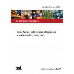 BS EN ISO 4920:2012 Textile fabrics. Determination of resistance to ...