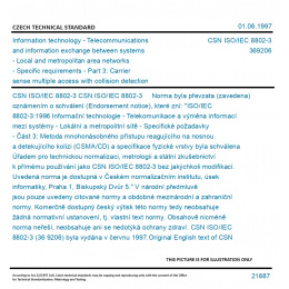 CSN ISO/IEC 8802-3 - Information technology - Telecommunications and information exchange ...