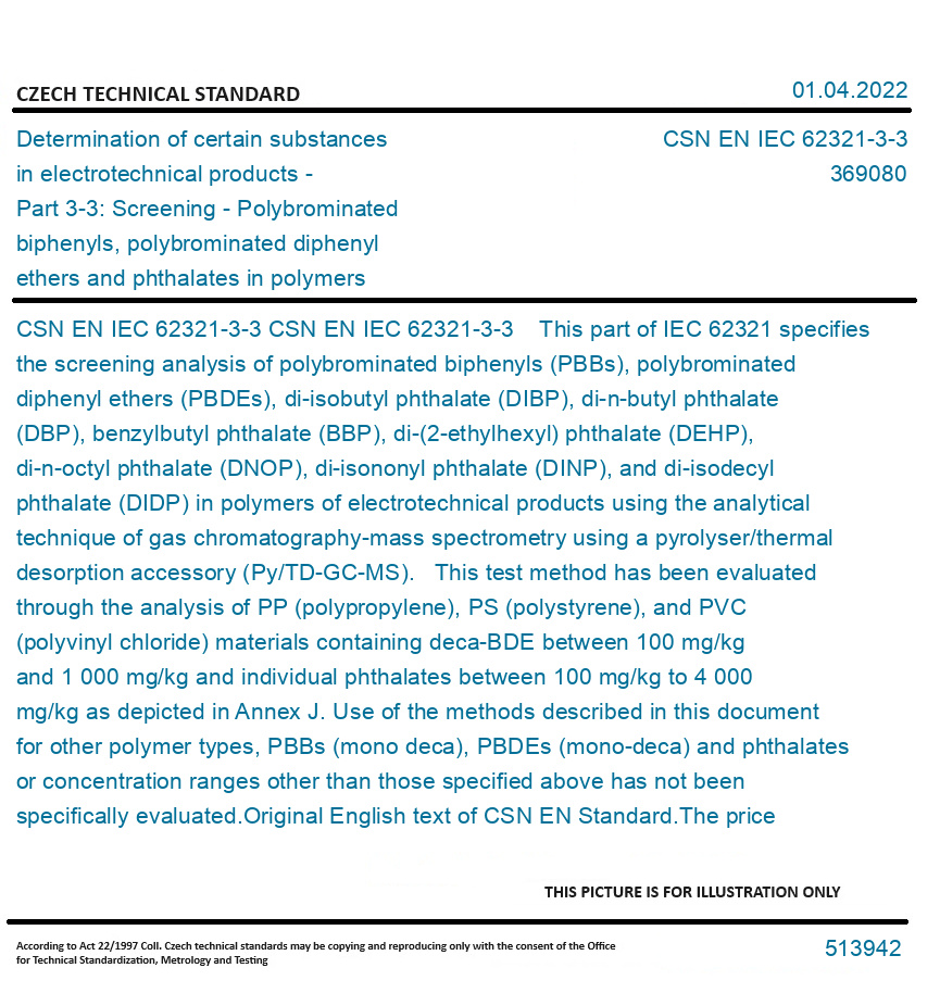 CSN EN IEC 62321-3-3 - Determination of certain substances in ...