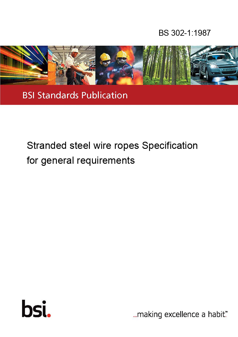 BS 302-1:1987 Stranded steel wire ropes Specification for general ...