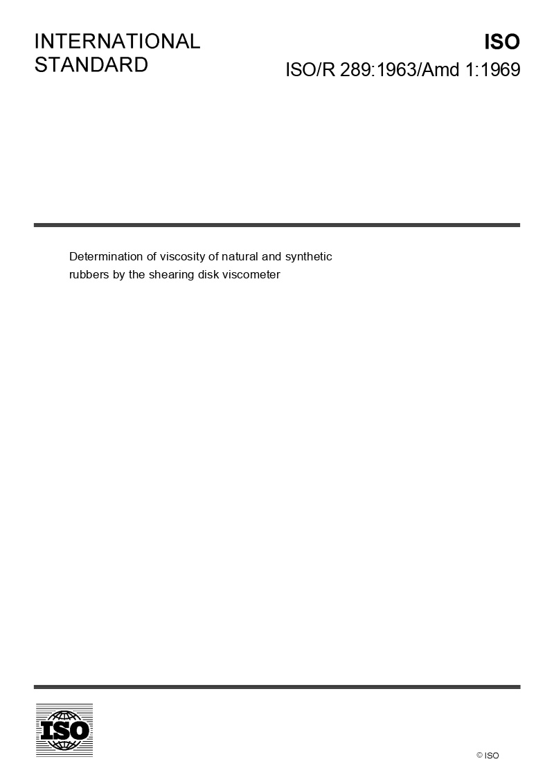 ISO/R 289:1963/Amd 1:1969