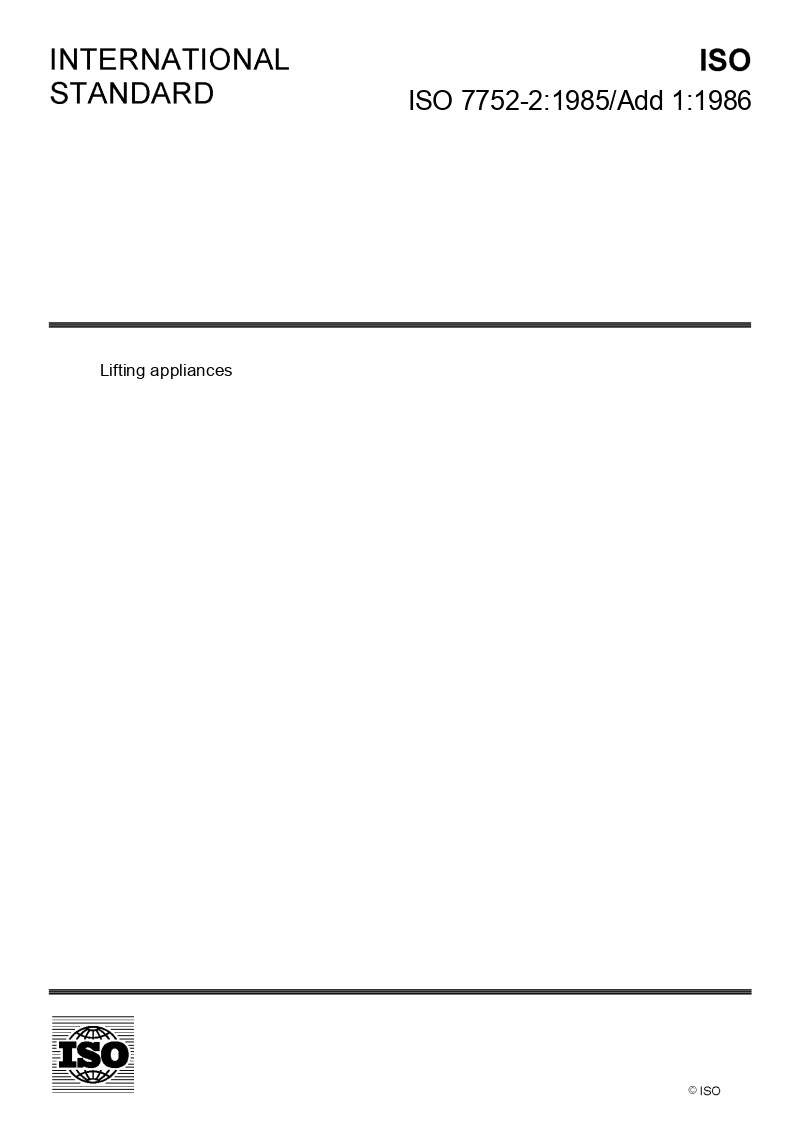 ISO 7752-2:1985/Add 1:1986