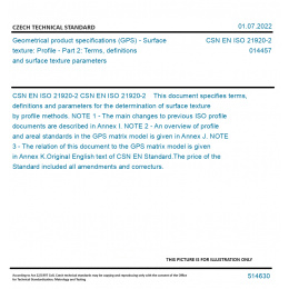 CSN EN ISO 21920-2 - Geometrical product specifications (GPS) - Surface texture: Profile - Part ...