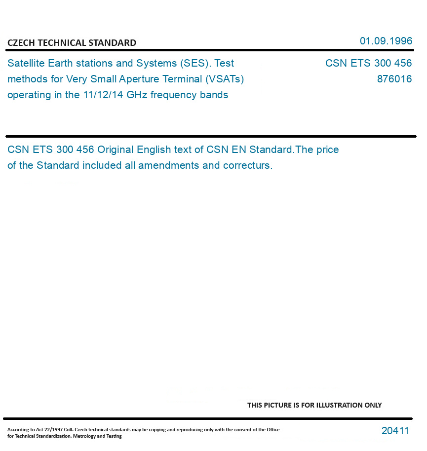 CSN ETS 300 456 - Satellite Earth stations and Systems (SES). Test ...