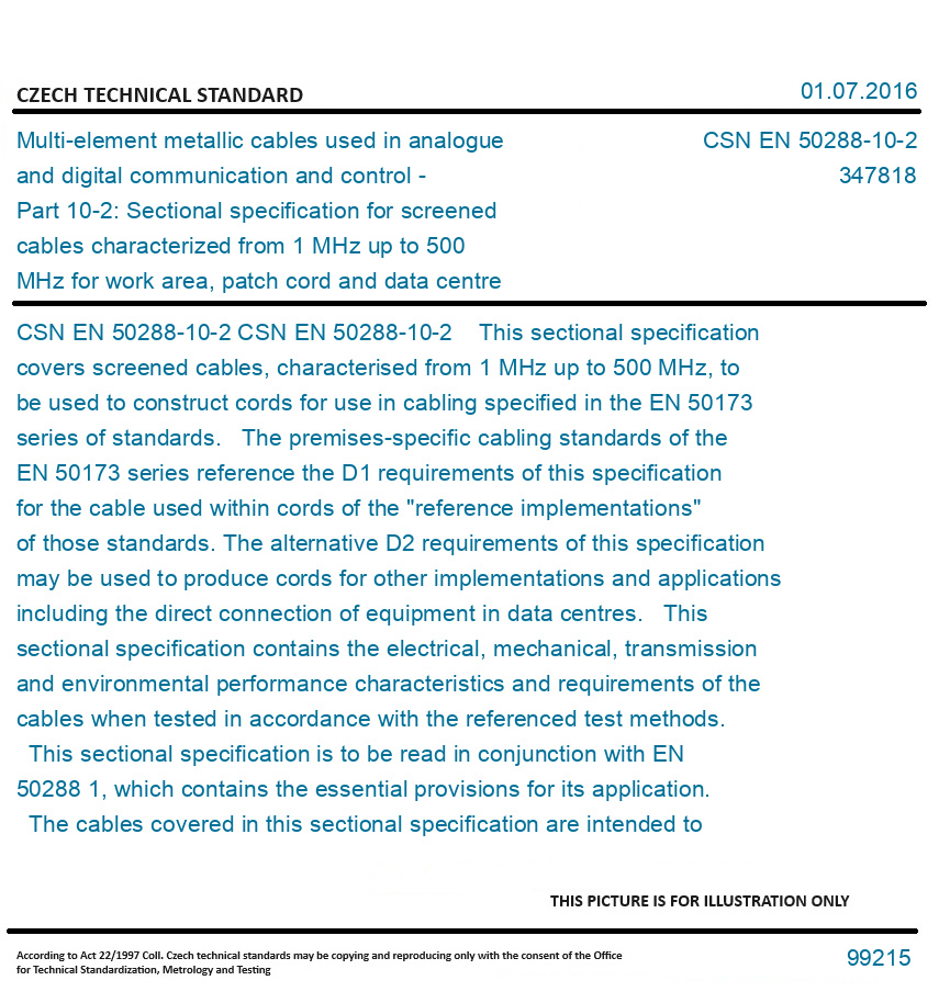 CSN EN 50288-10-2 - Multi-element metallic cables used in analogue and ...
