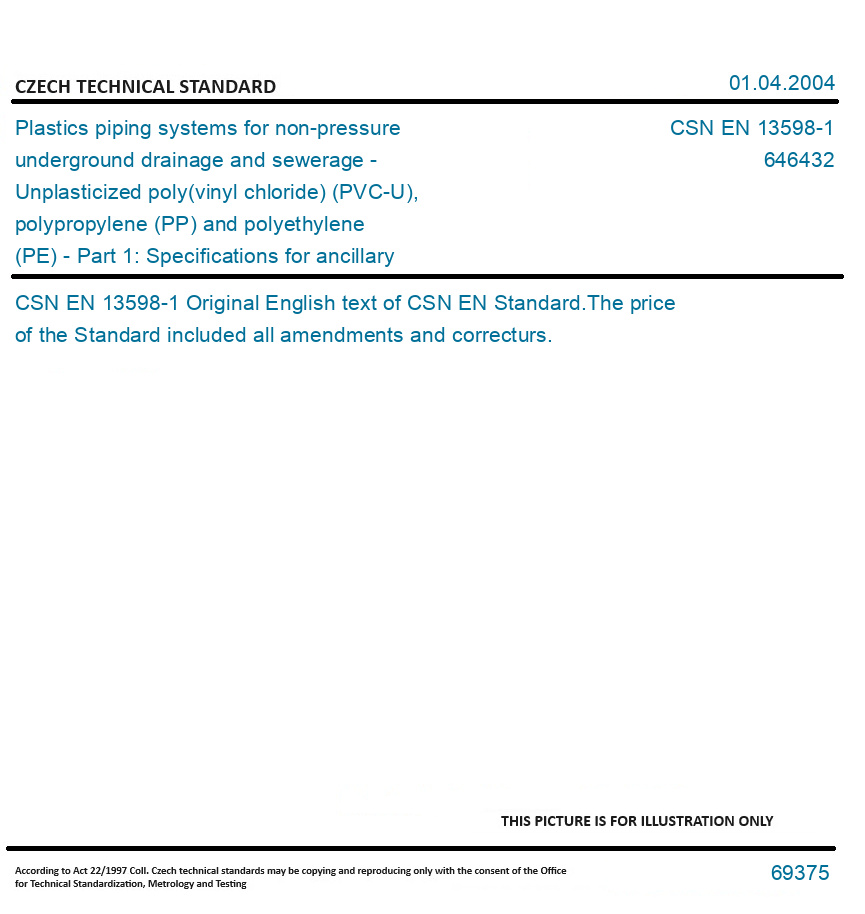 CSN EN 13598-1 - Plastics piping systems for non-pressure underground ...